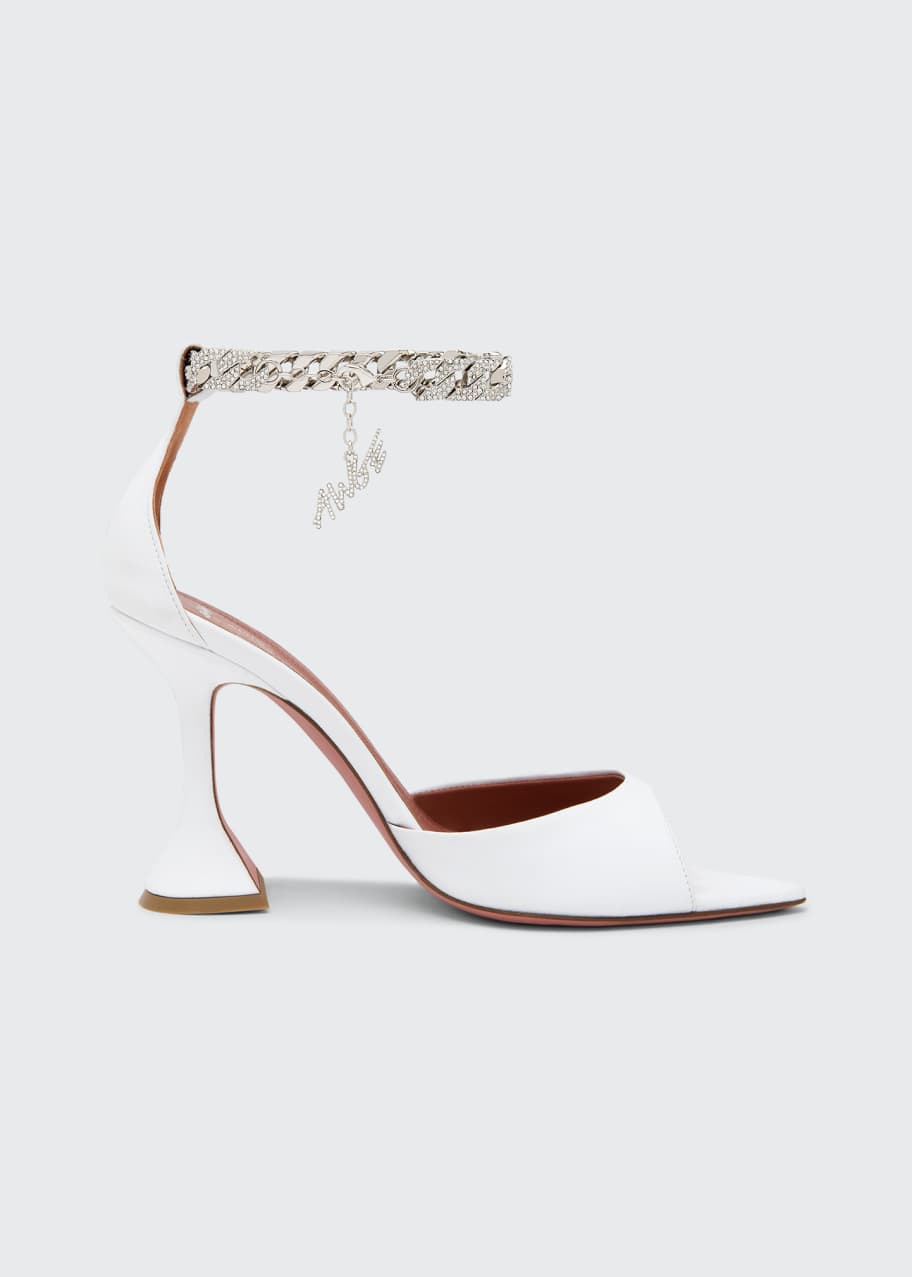 Amina Muaddi x AWGE Flacko Napa Sandals with Chain Strap - Bergdorf Goodman