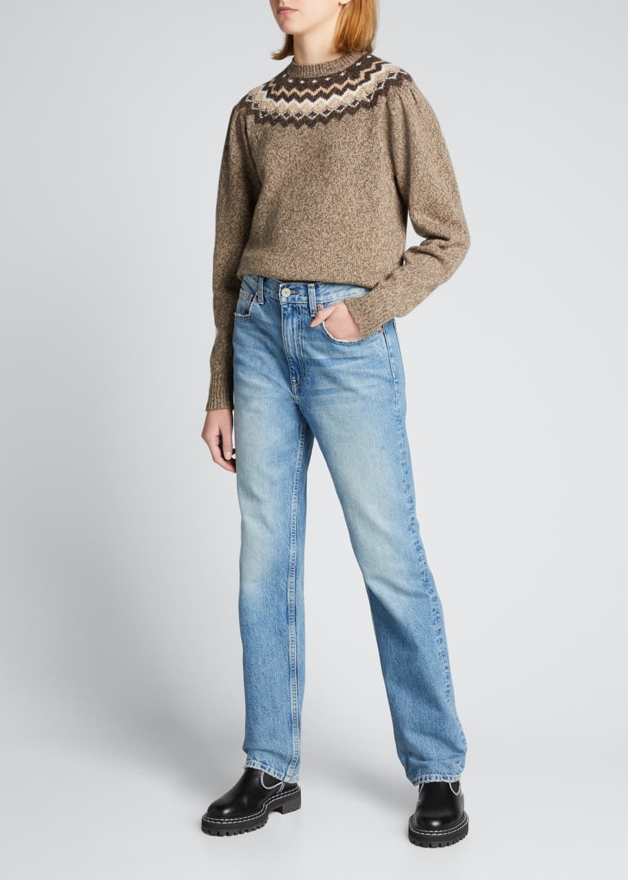 FRAME Fair Isle Wool Crewneck Sweater - Bergdorf Goodman