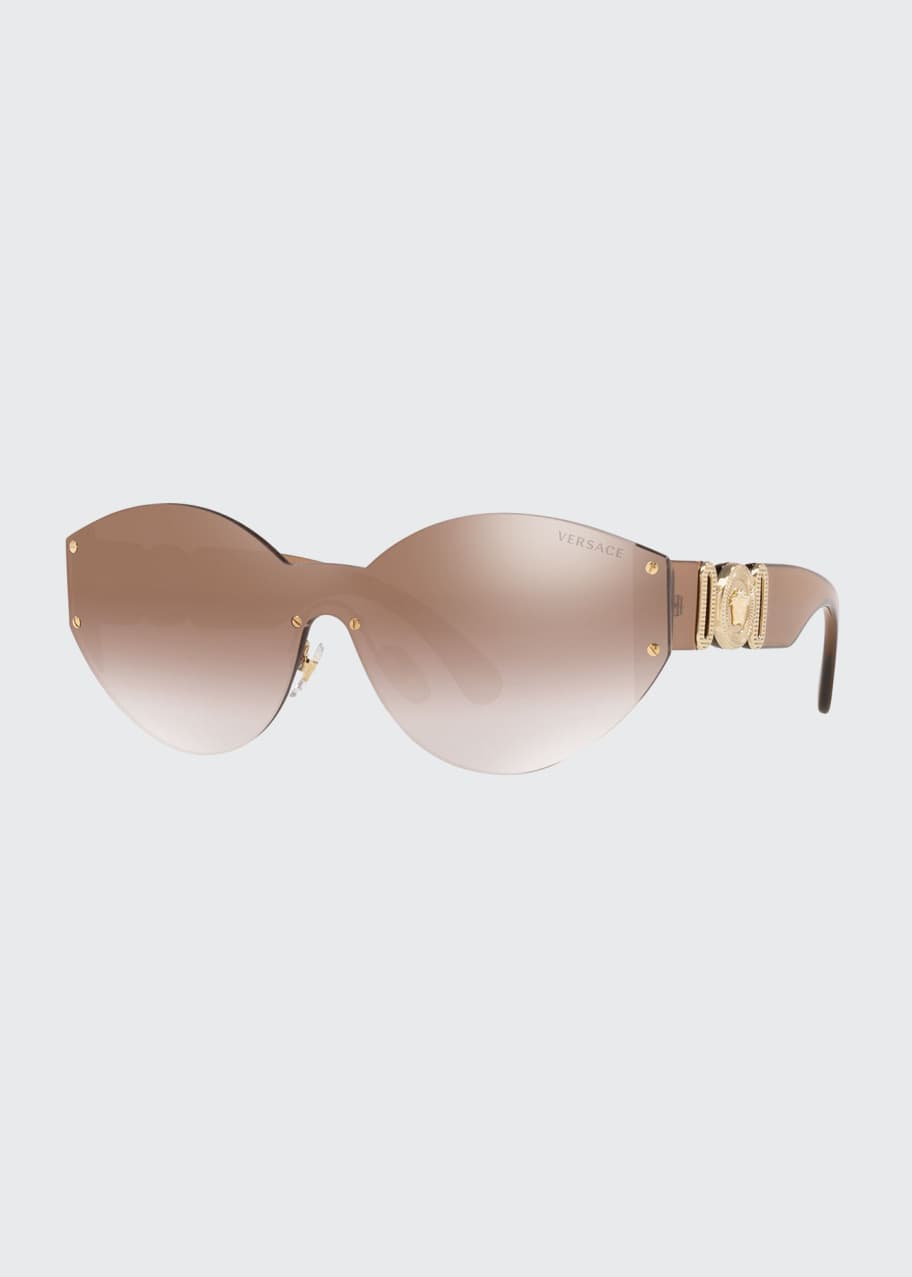 Versace Rimless Round Metal Sunglasses - Bergdorf Goodman