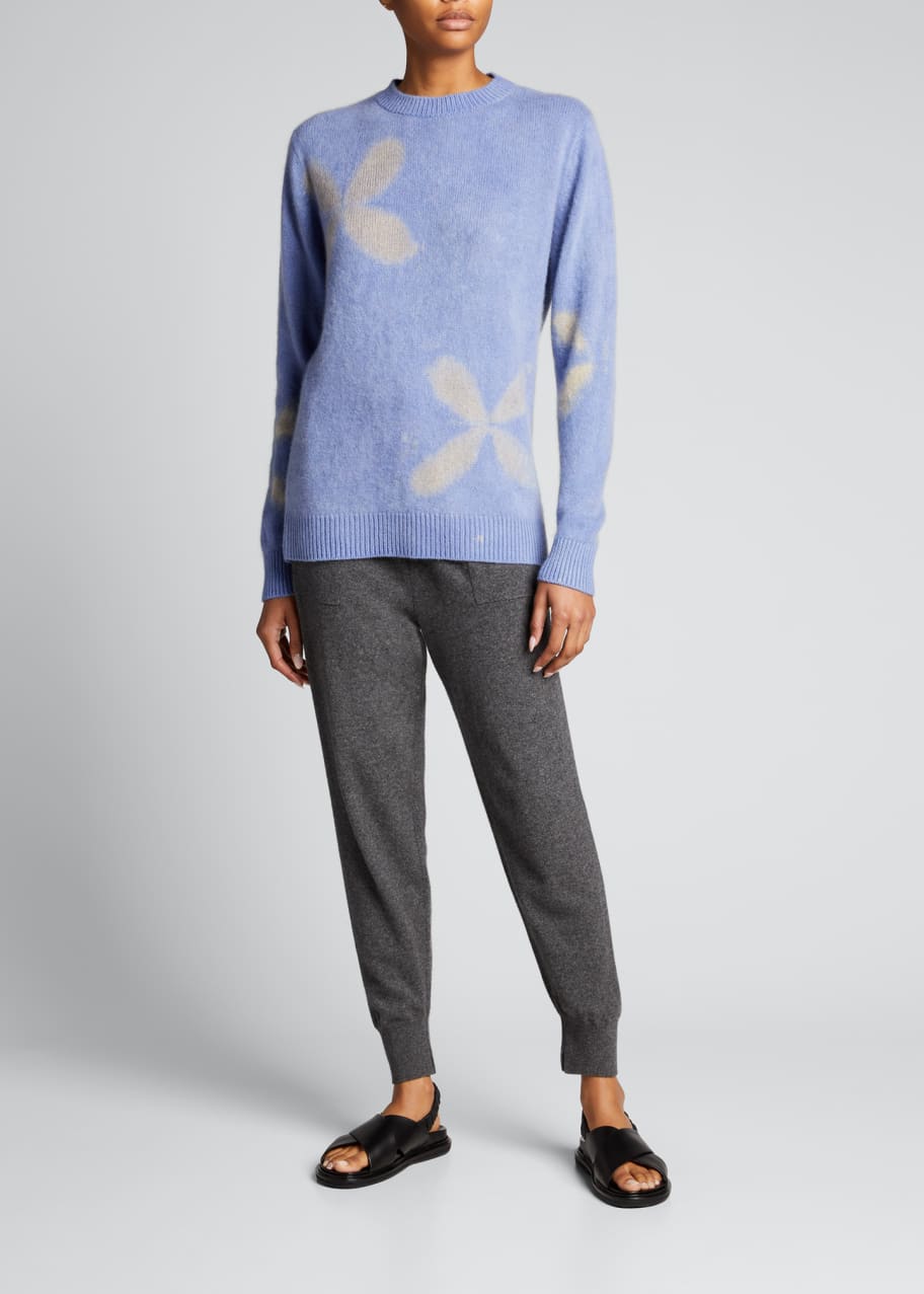 The Elder Statesman Clamp Flower Cashmere Sweater - Bergdorf Goodman