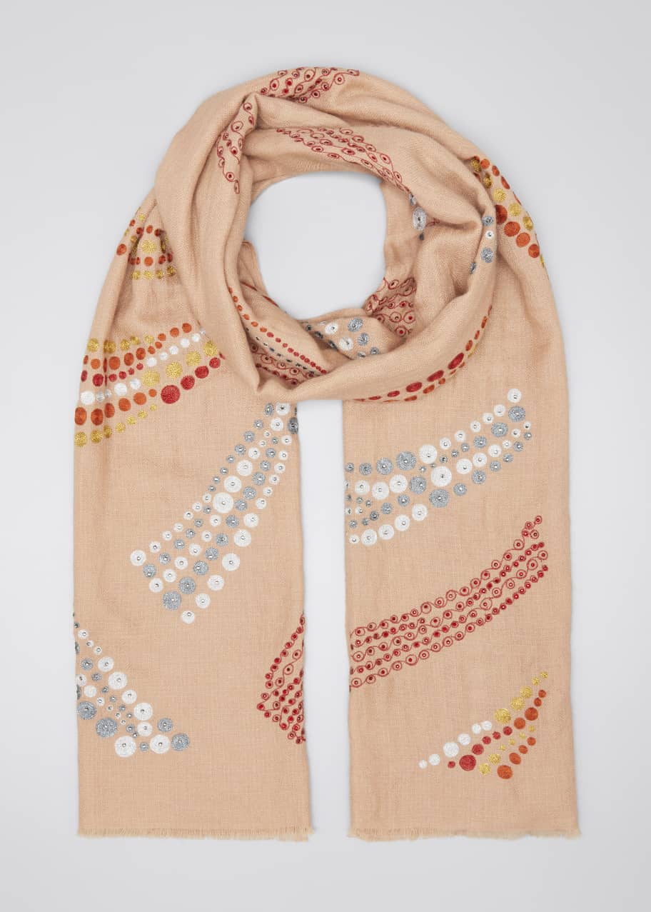 Janavi India Sunset Wave Cashmere Scarf - Bergdorf Goodman