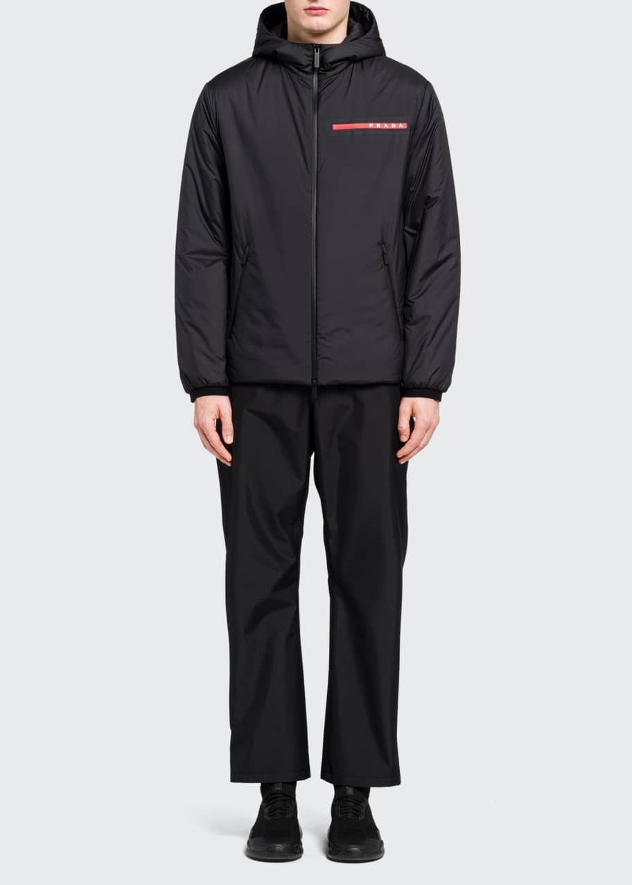 Prada Men's Linea Rossa Light Hooded Jacket - Bergdorf Goodman
