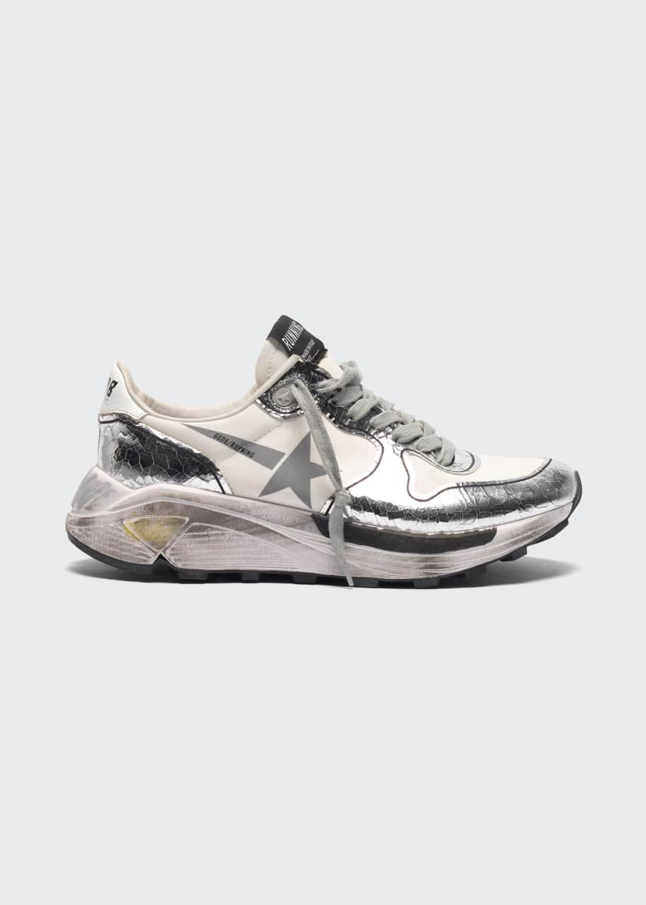 Golden Goose Shooting Star Metallic Running Sneakers - Bergdorf Goodman