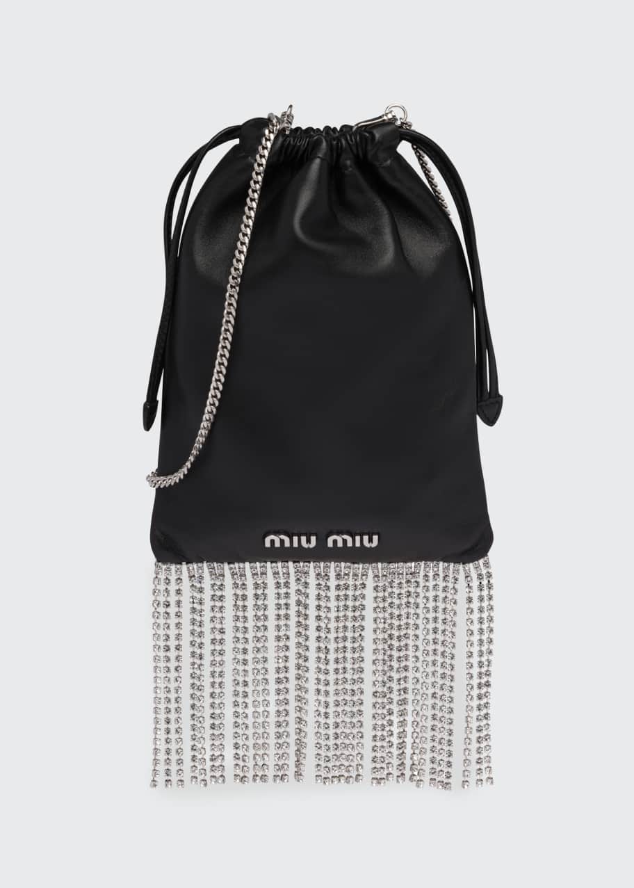 Miu Miu Starlight Drawstring Crystal Fringe Pouch Bag - Bergdorf Goodman