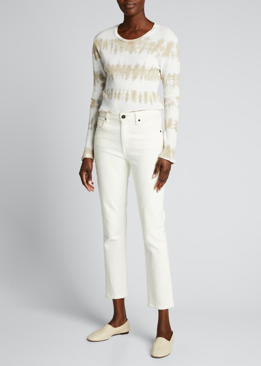 Christina Lehr Tie-Dye Long-Sleeve Thermal Tee - Bergdorf Goodman