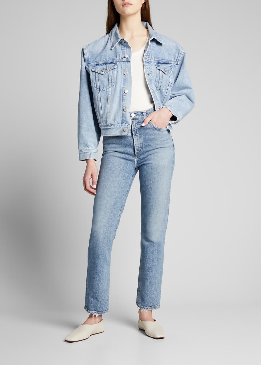 AGOLDE Wilder High-Rise Straight-Leg Jeans - Bergdorf Goodman