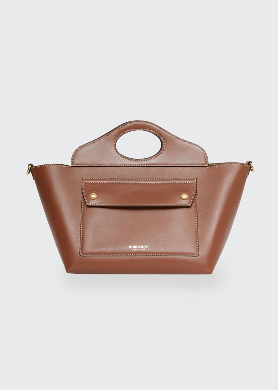 Burberry Pocket Mini Calfskin Top Handle Tote Bag - Bergdorf Goodman