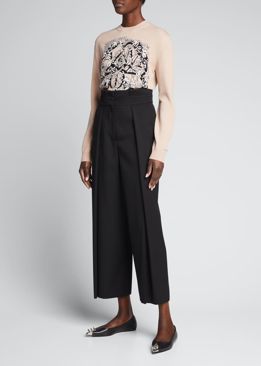 McQueen Intarsia Wool Sweater - Bergdorf Goodman