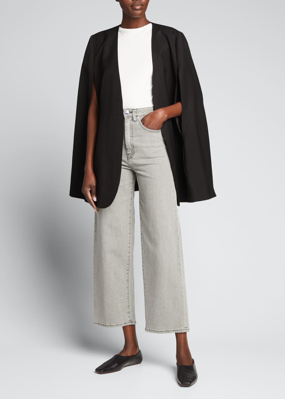 Toteme Open-Front Viscose Slit Cape - Bergdorf Goodman