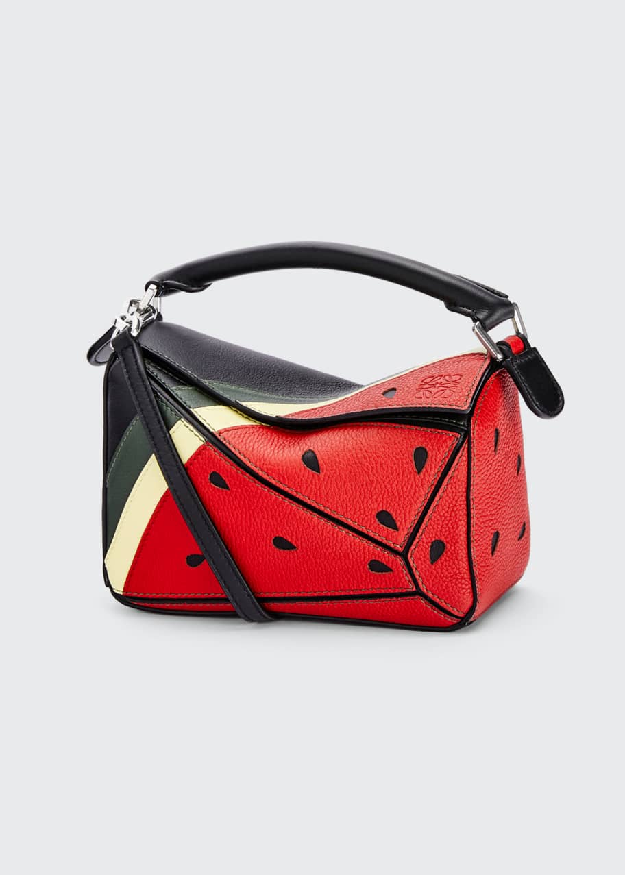 Loewe Watermelon-Print Puzzle Mini Shoulder Bag - Bergdorf Goodman