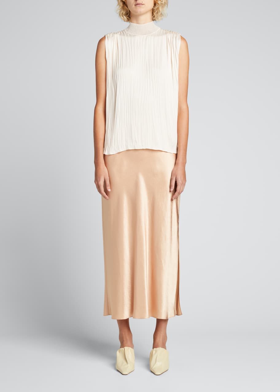 Vince Ribbed Mock-Neck Shell Top - Bergdorf Goodman