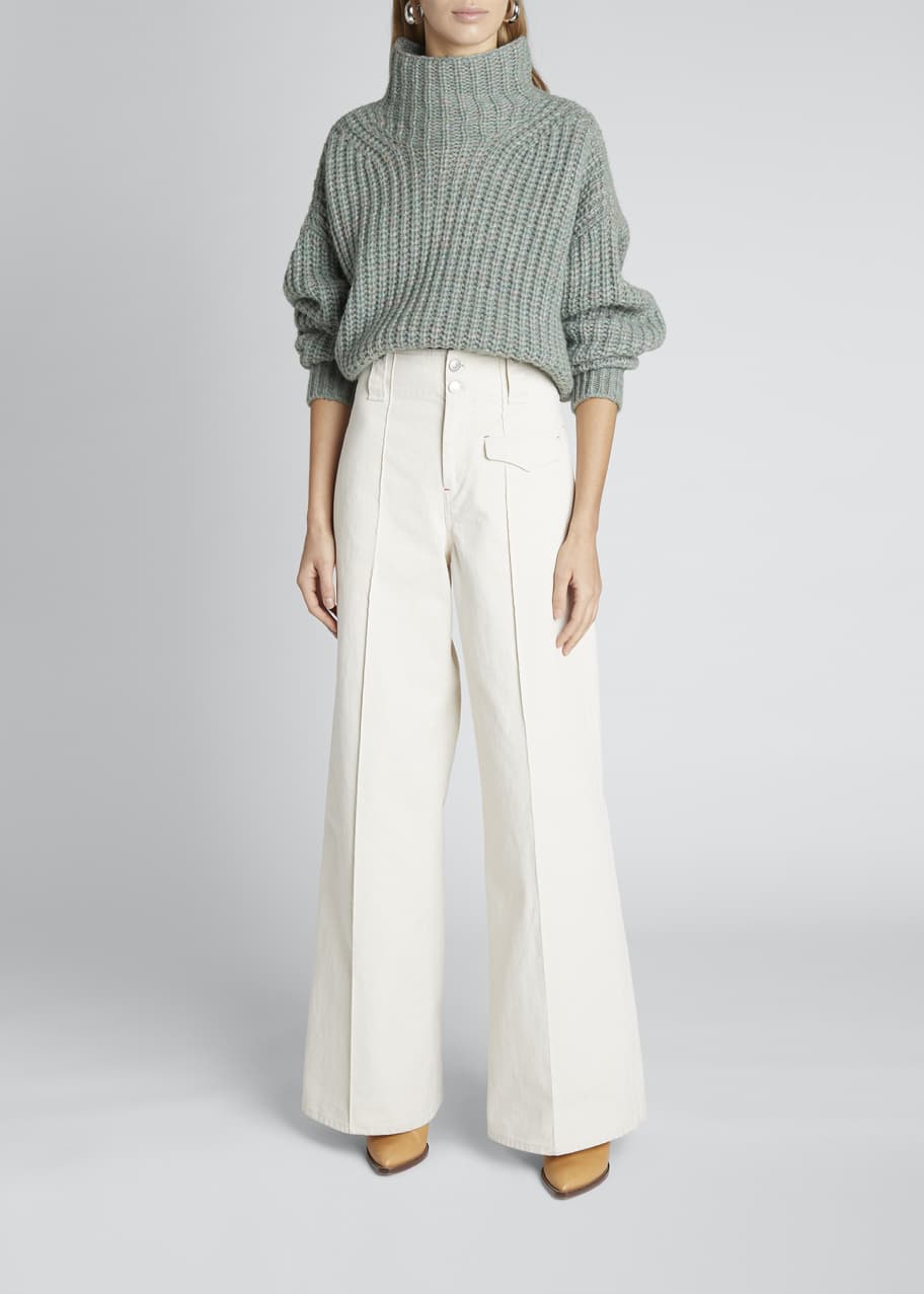 Isabel Marant Hink Funnel-Neck Oversized Sweater - Bergdorf Goodman