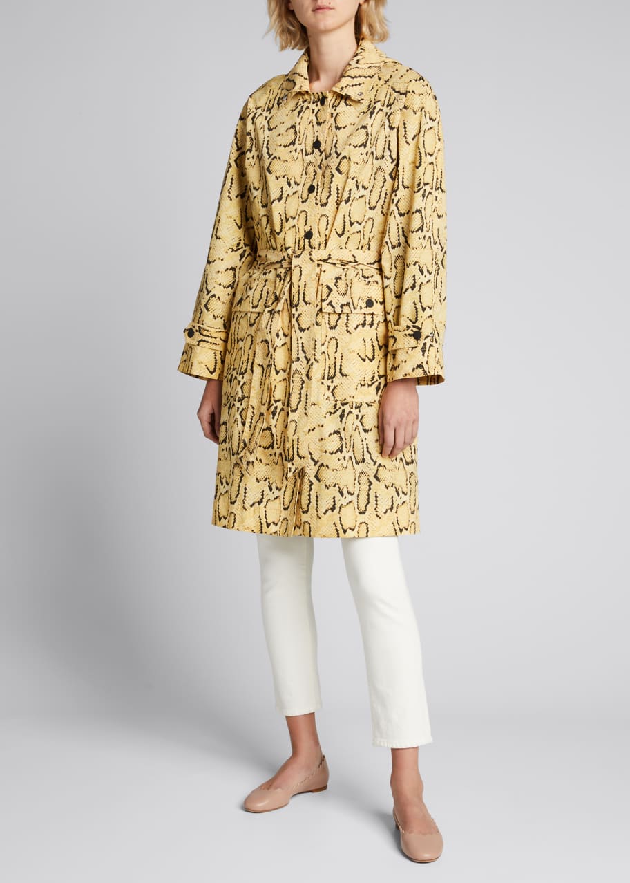 FRAME Python-Print Trench Coat - Bergdorf Goodman