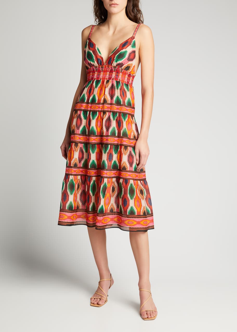 Alice + Olivia Santina Tiered Midi Dress - Bergdorf Goodman