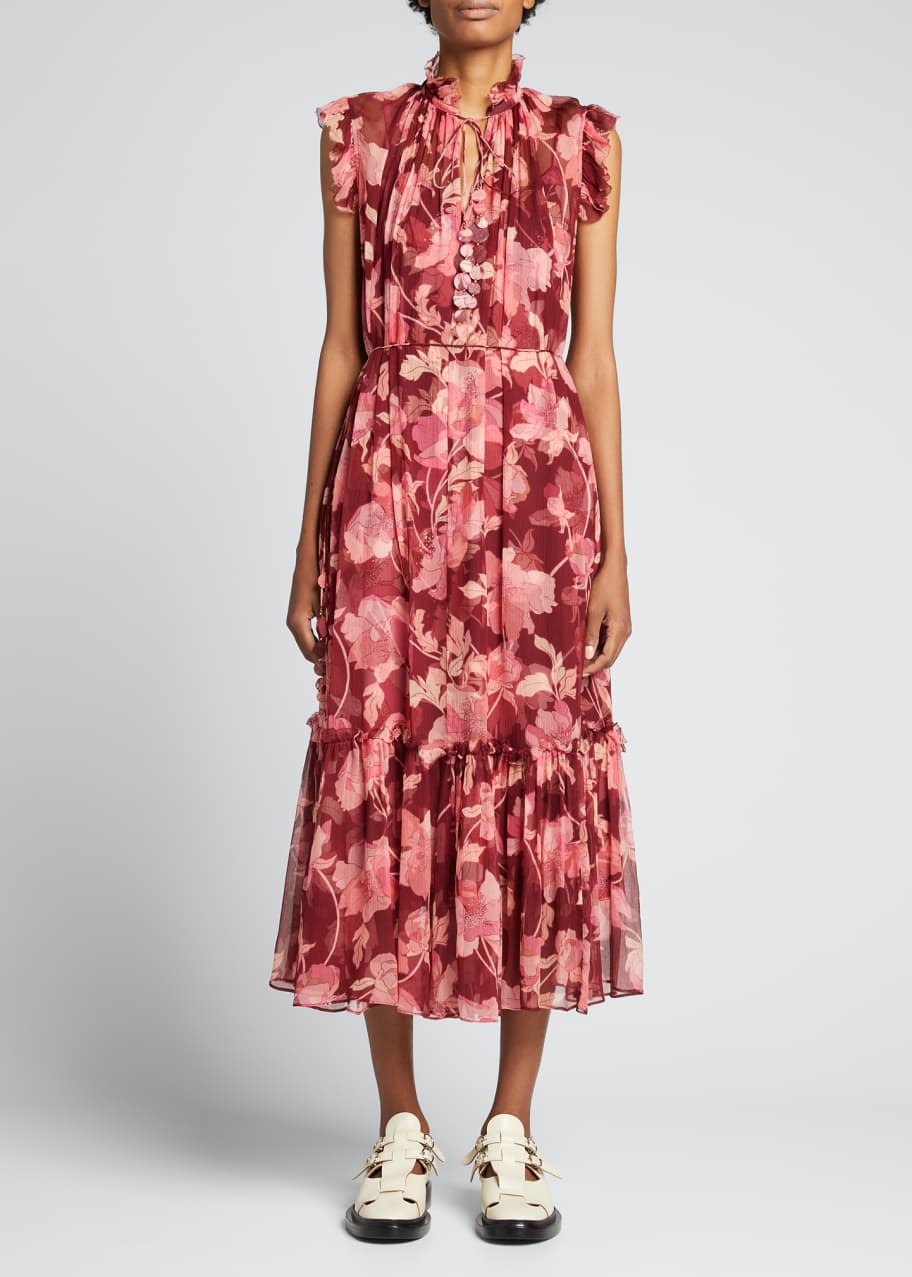 Zimmermann Concert Flutter Midi Dress - Bergdorf Goodman