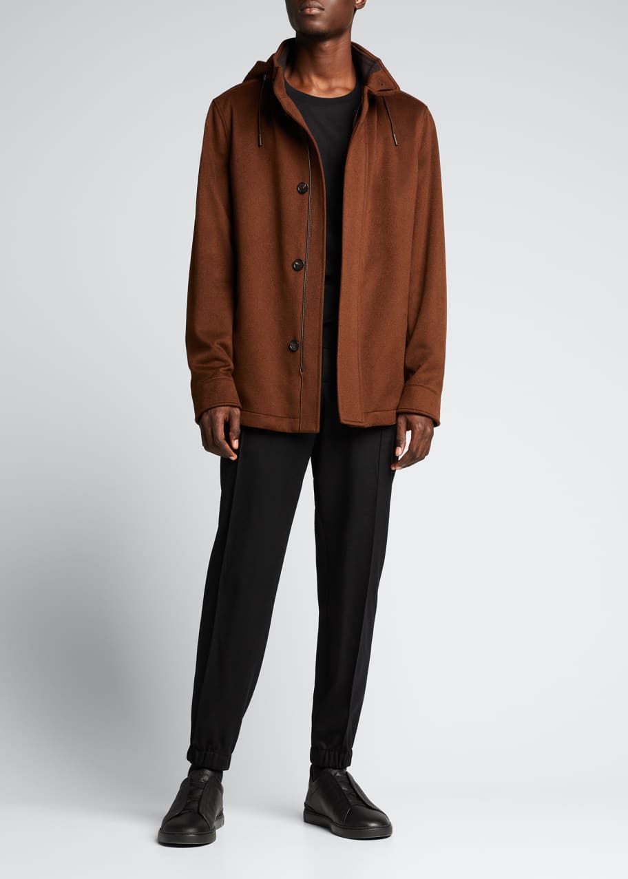 ZEGNA Men's Hooded Cashmere Field Jacket - Bergdorf Goodman