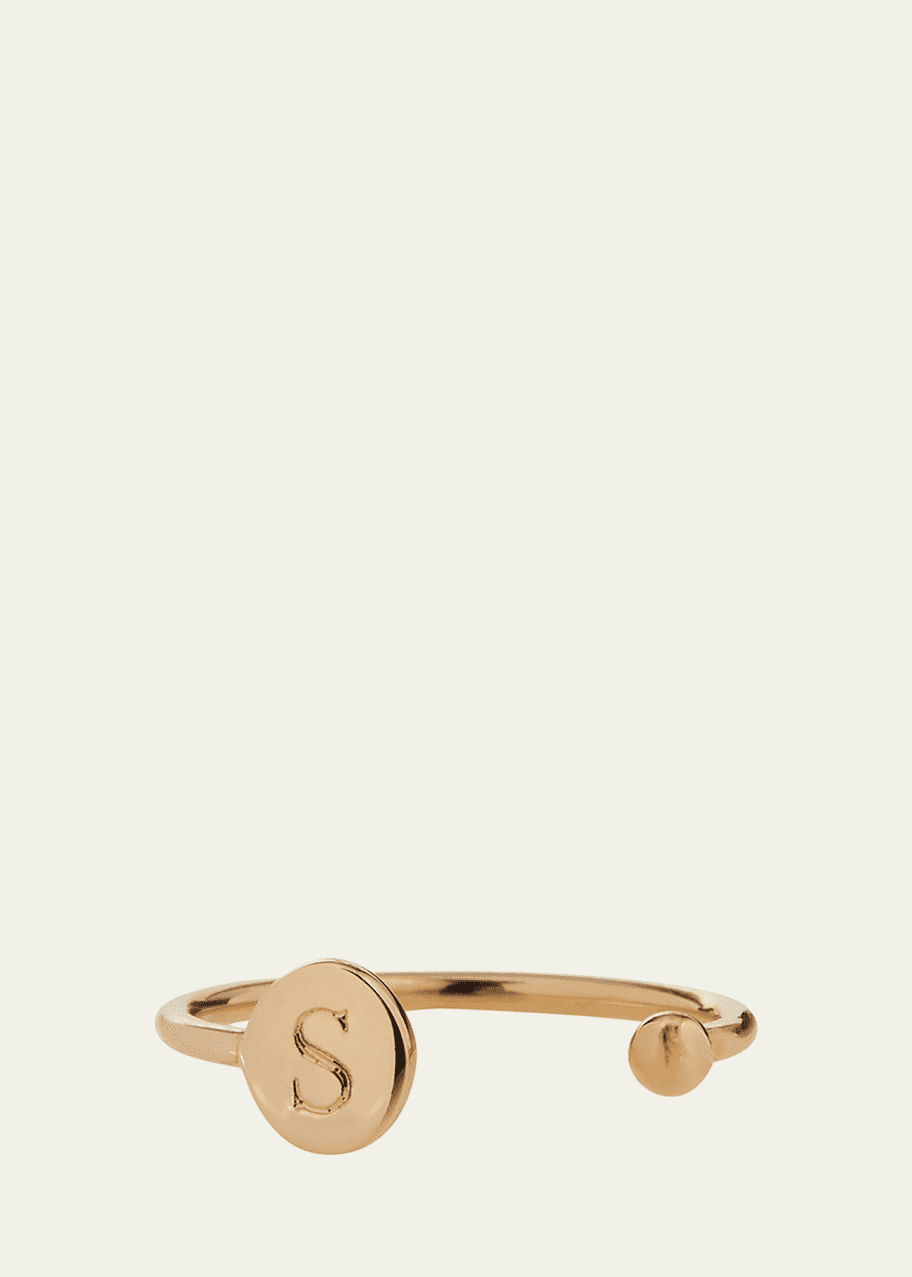 Sarah Chloe Rocha 14k Gold Initial Open Ball Ring - Bergdorf Goodman