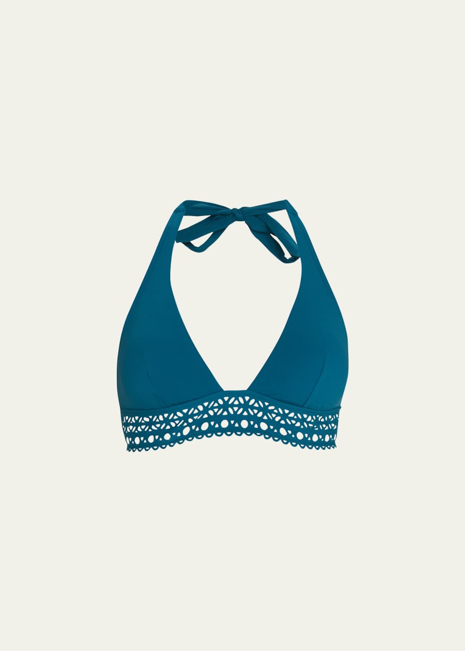 Lise Charmel Ajourage Couture Laser- Cut Triangle Solid Swim Top ...