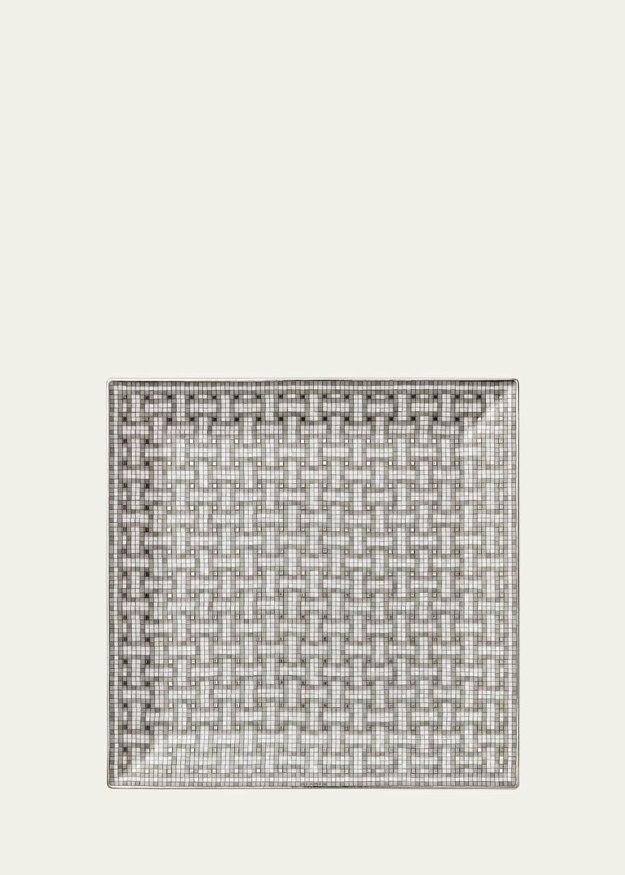 Hermes Mosaique Platinum Square Plate #4 - Bergdorf Goodman