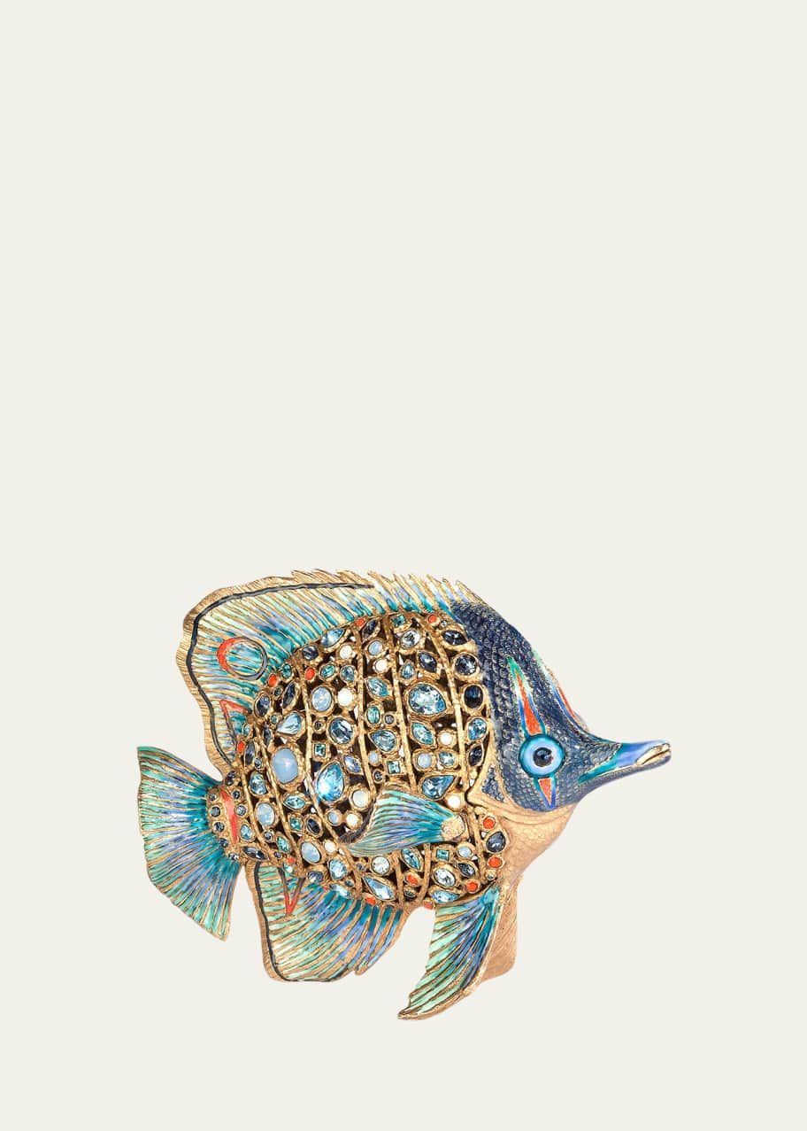 Jay Strongwater Weston Butterfly Fish Figurine - Bergdorf Goodman