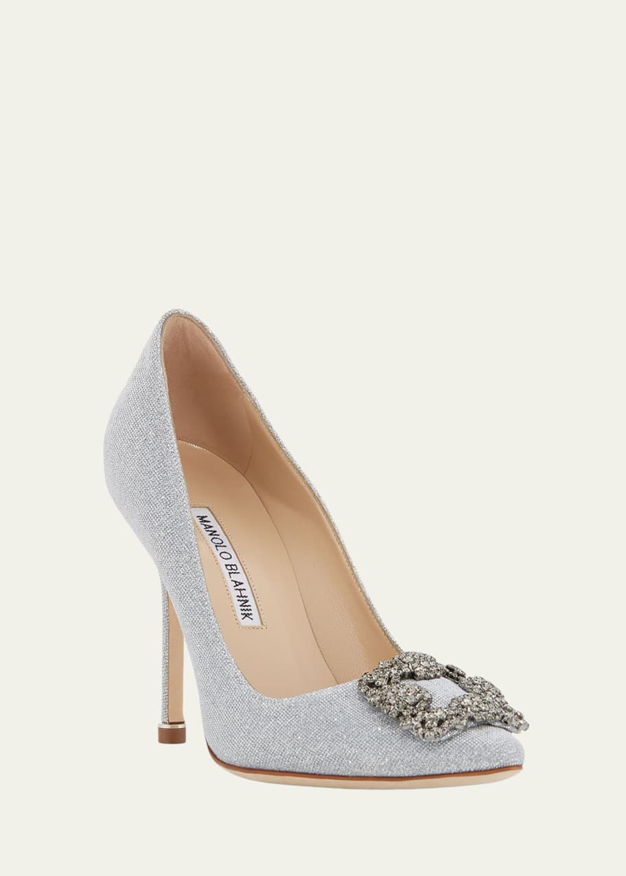 Manolo Blahnik Hangisi 105mm Printed Fabric High-Heel Pumps - Bergdorf ...