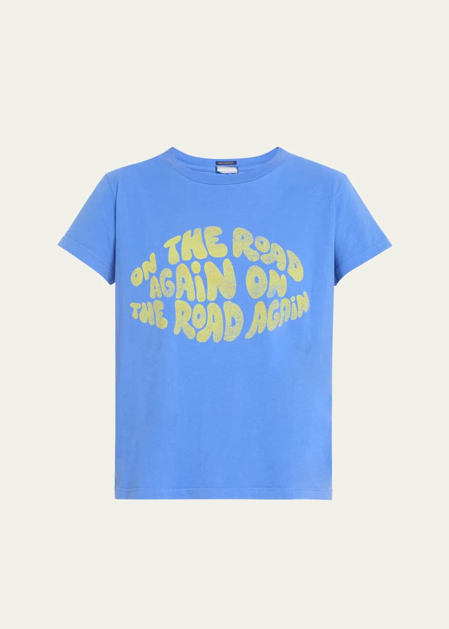 MOTHER Goodie Goodie Short-Sleeve Boxy Cotton Tee - Bergdorf Goodman