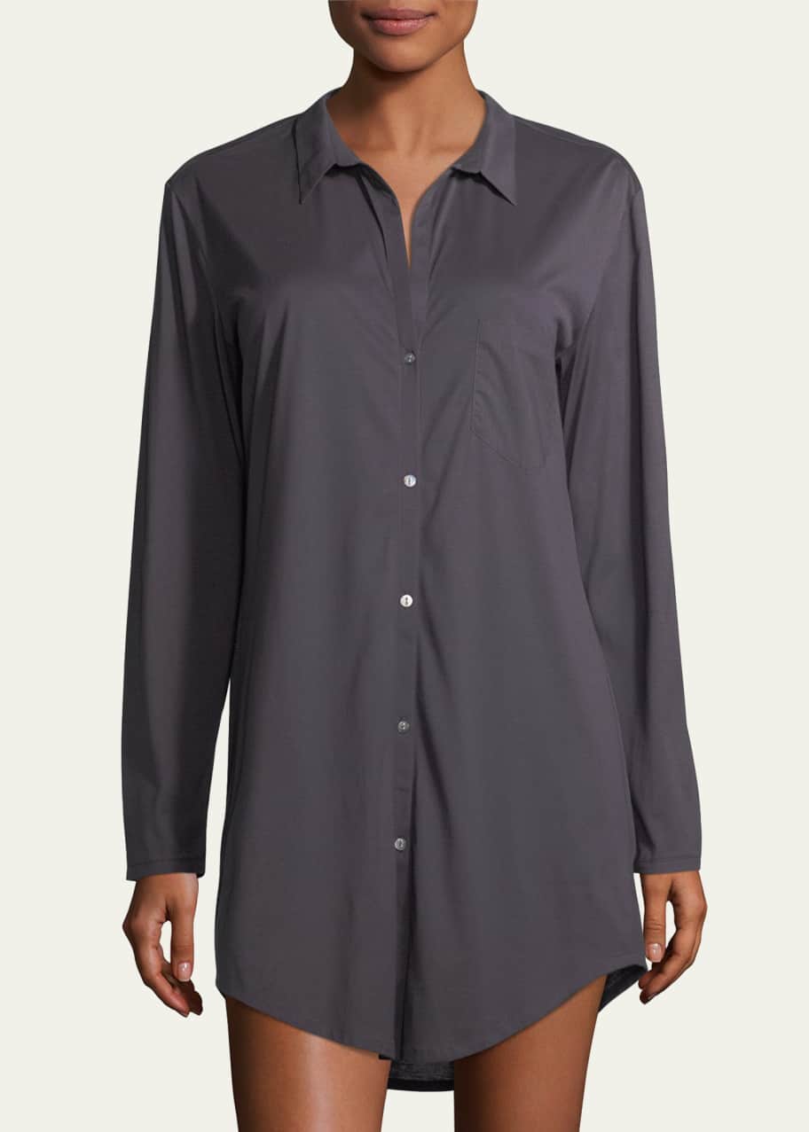Hanro Cotton Deluxe Boyfriend Sleepshirt - Bergdorf Goodman