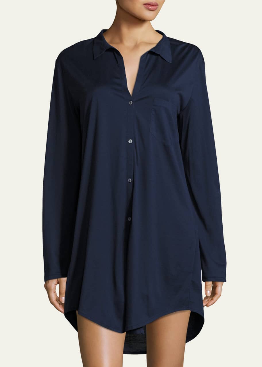 Hanro Cotton Deluxe Boyfriend Sleepshirt - Bergdorf Goodman