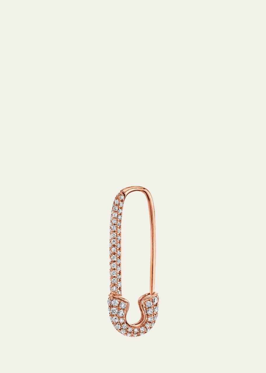 Anita Ko 18k Rose Gold Diamond Safety Pin Earring (Single) - Bergdorf ...