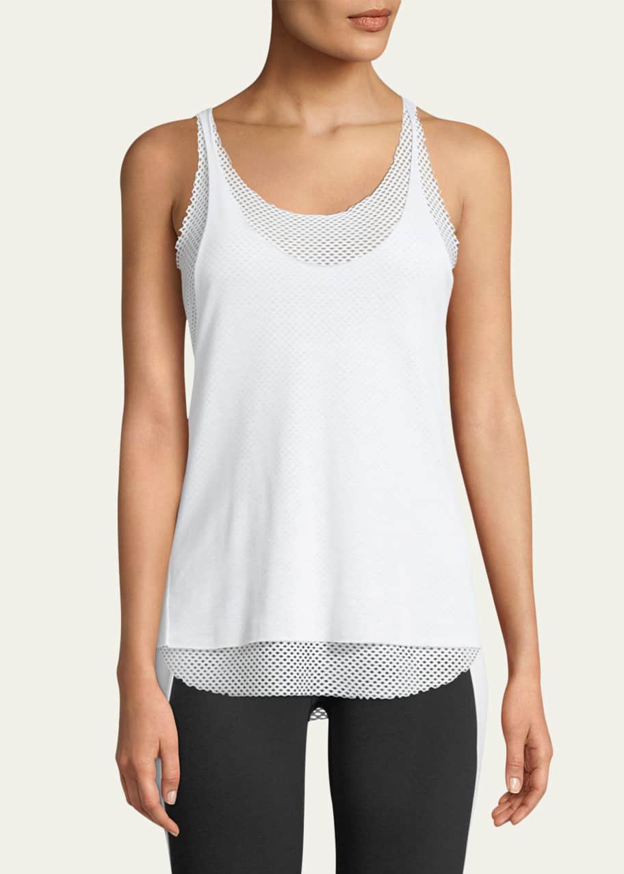 Koral Villa Open Mesh Racerback Tank Top - Bergdorf Goodman