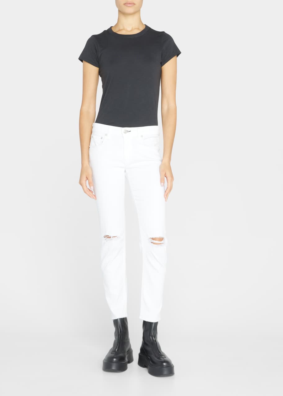 Rag & Bone Dre Low-Rise Ankle Slim Boyfriend Knee-Rip Jeans - Bergdorf ...