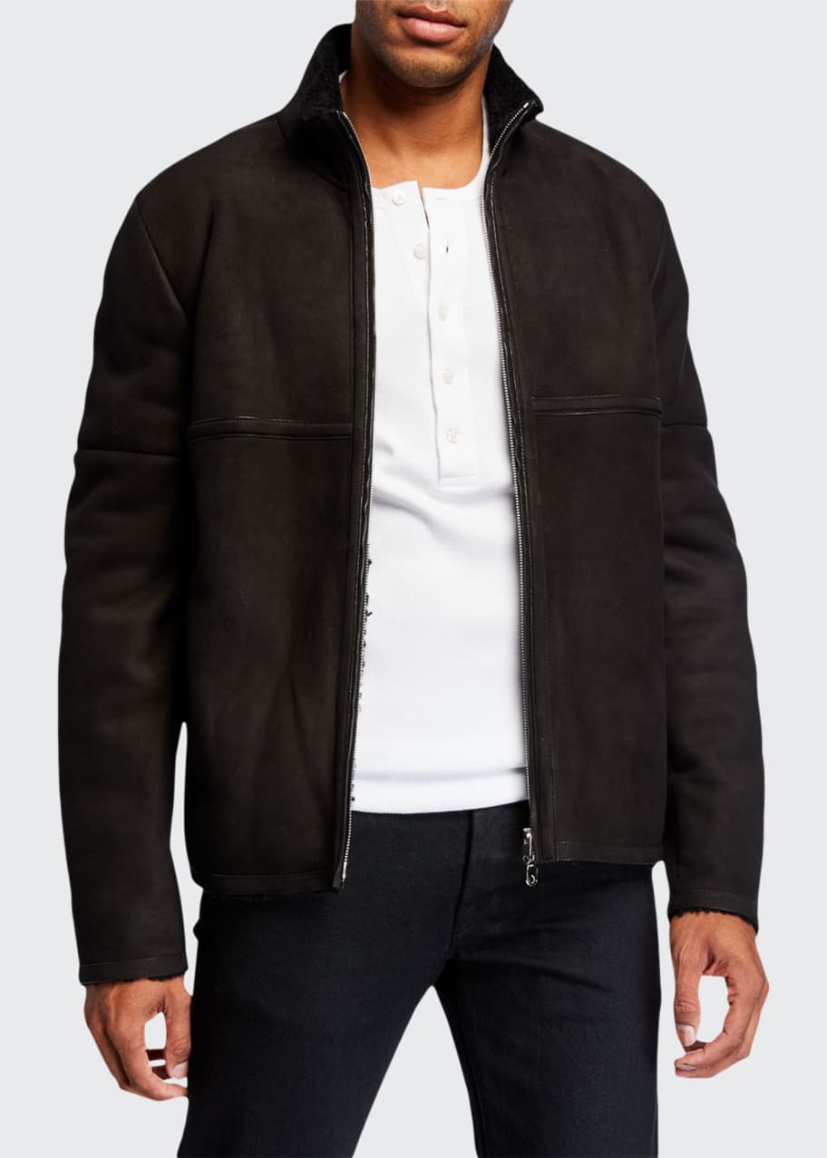 THE ROW Men's Ryder Lambskin Zip-Front Jacket - Bergdorf Goodman