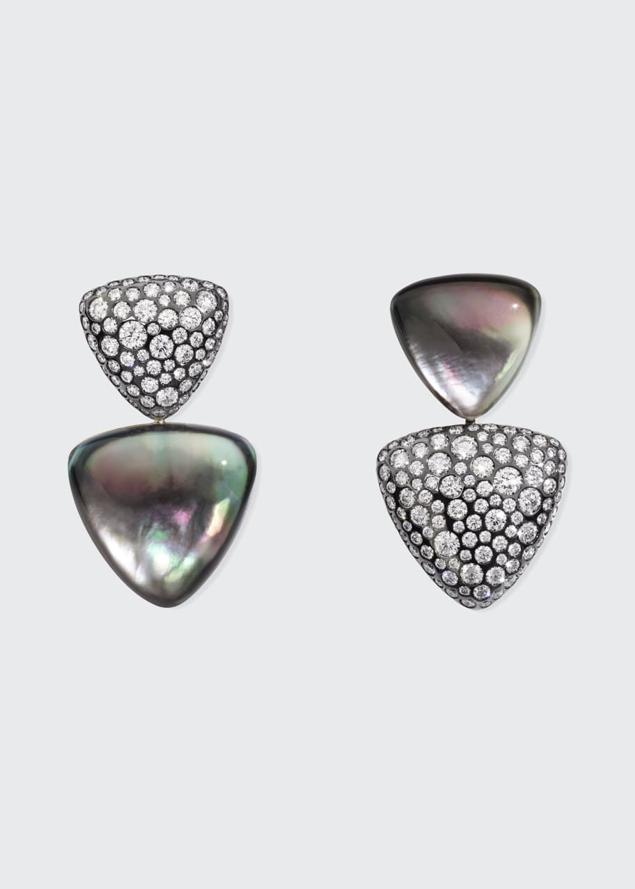 Vhernier Freccia Rock Crystal and Gray Mother-of-Pearl Earrings with ...