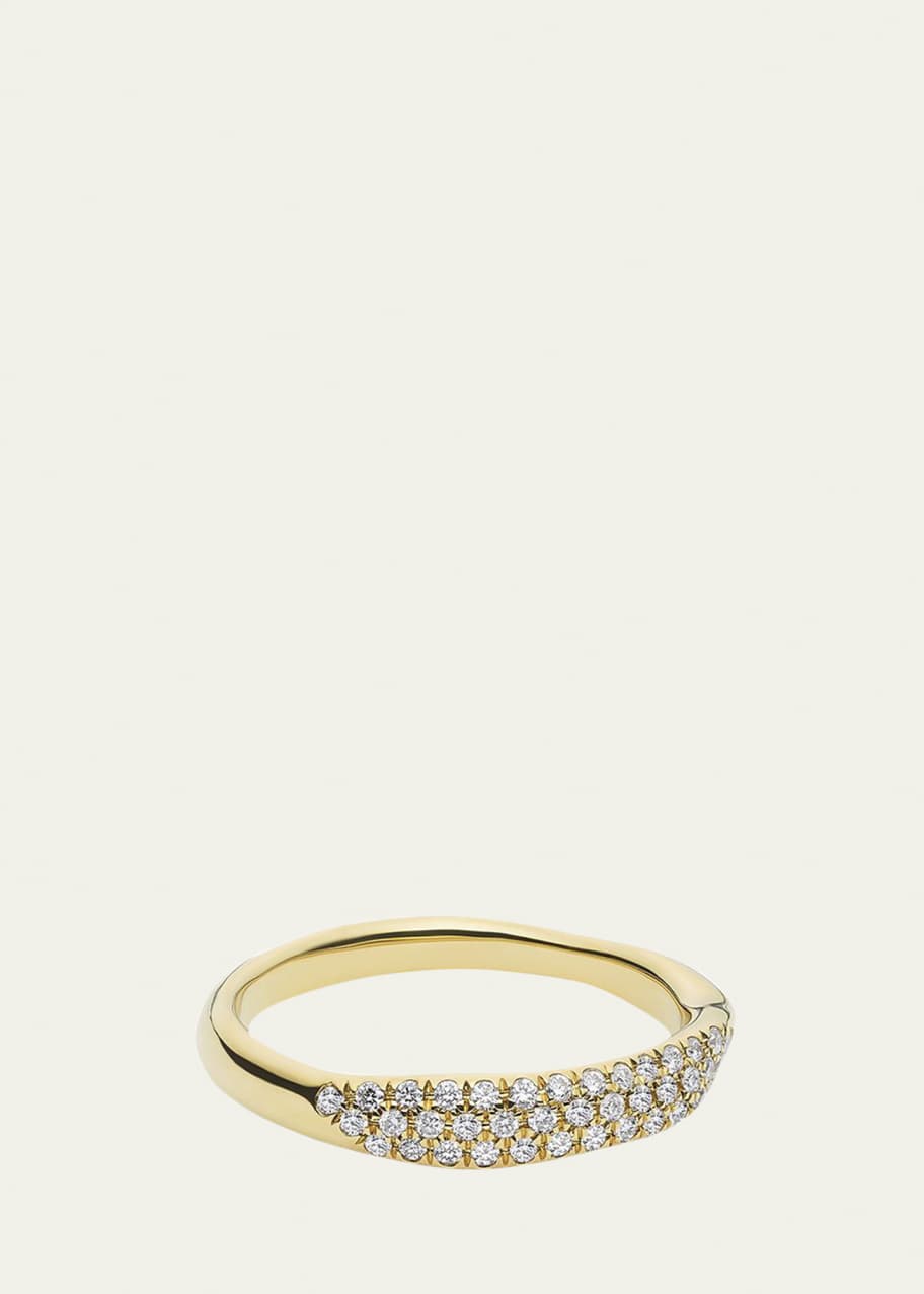 Ippolita Squiggle Band Ring in 18K Gold with Diamonds - Bergdorf Goodman