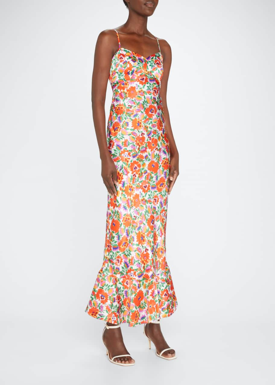Saloni Mimi B Satin Dress - Bergdorf Goodman