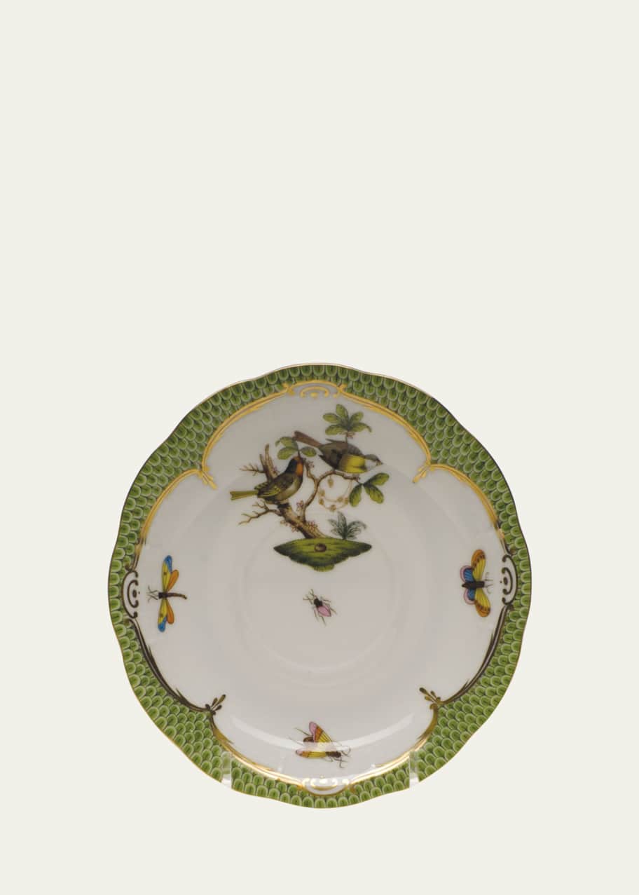 Herend Rothschild Bird Green Motif 11 Tea Saucer - Bergdorf Goodman