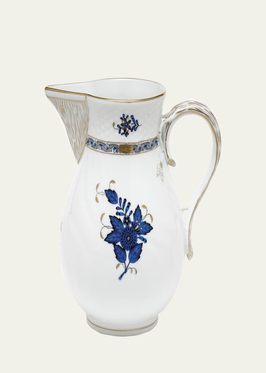 Herend Chinese Bouquet Black Sapphire Pitcher - Bergdorf Goodman