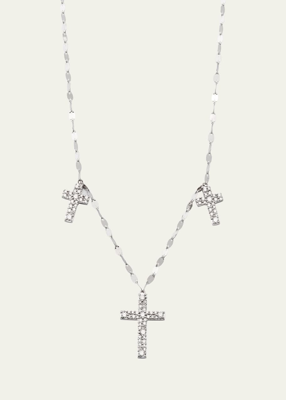 Lana Encrusted Diamond Triple Cross Necklace - Bergdorf Goodman