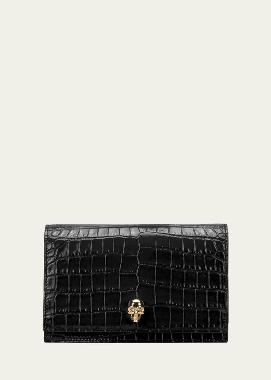 McQueen Mini Mock-Croc Crossbody Bag with Small Skull - Bergdorf Goodman
