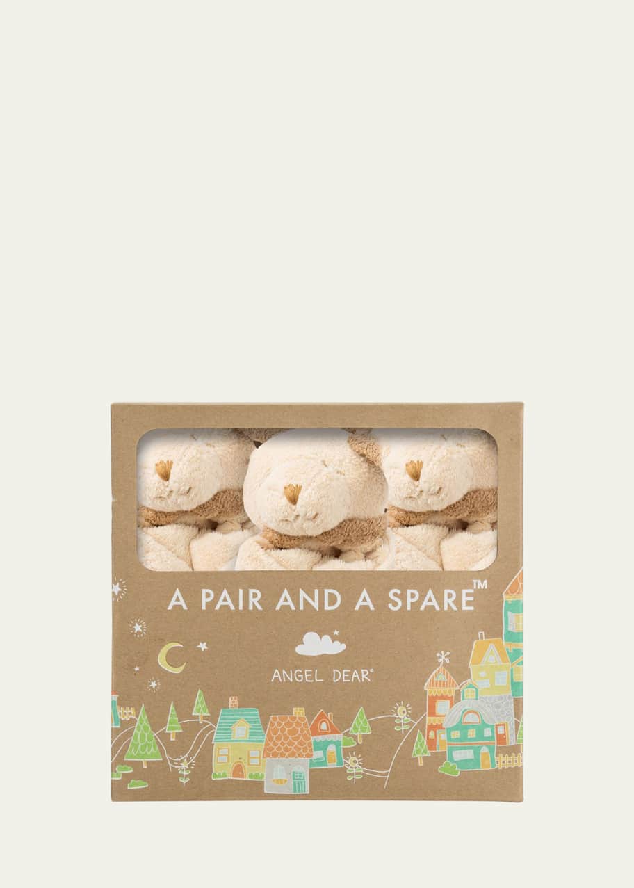 Angel Dear Brown Dog Blankie 3-Pack - Bergdorf Goodman