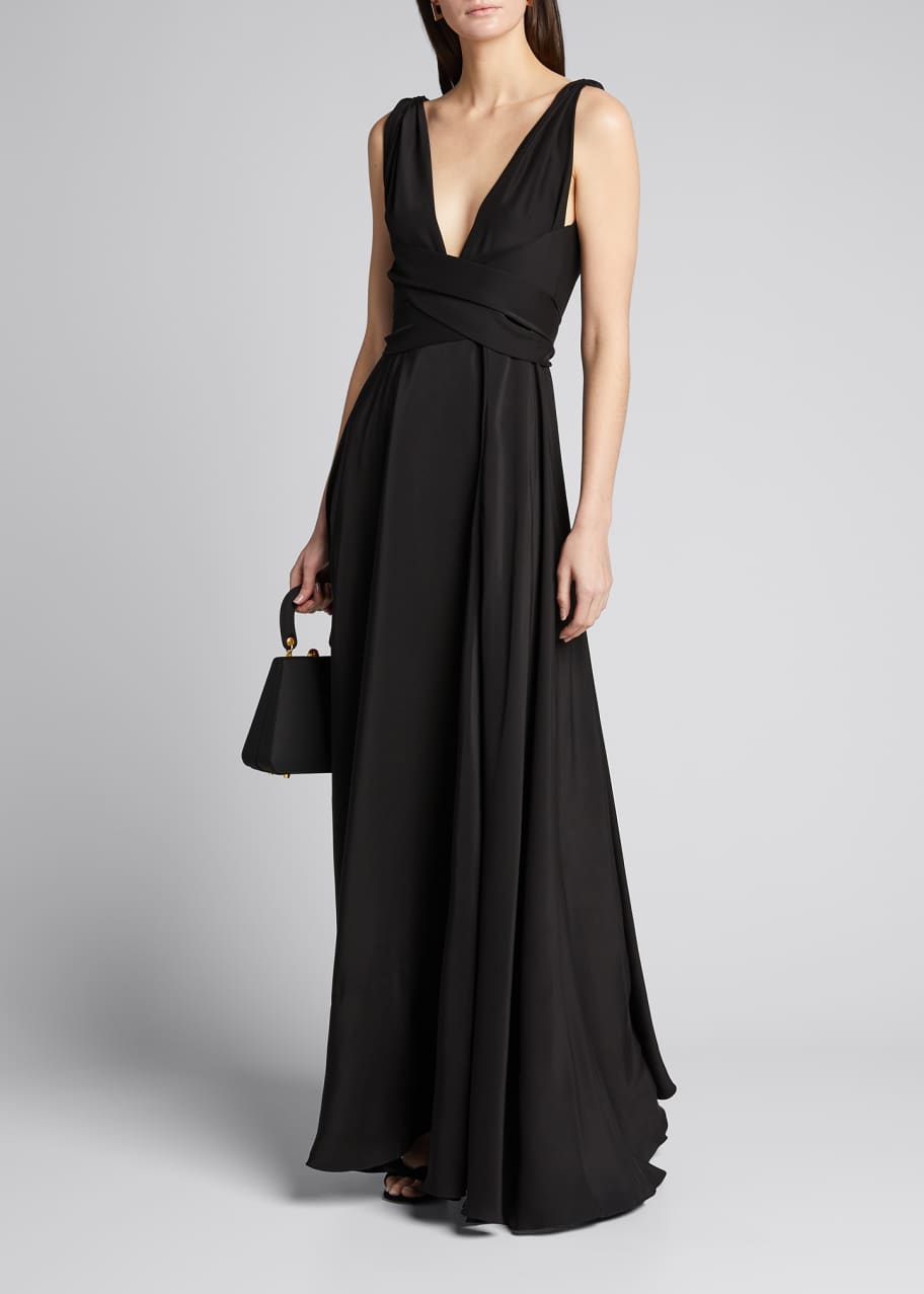 Azeeza Cirrus High-Slit Wrapped Cocktail Dress - Bergdorf Goodman