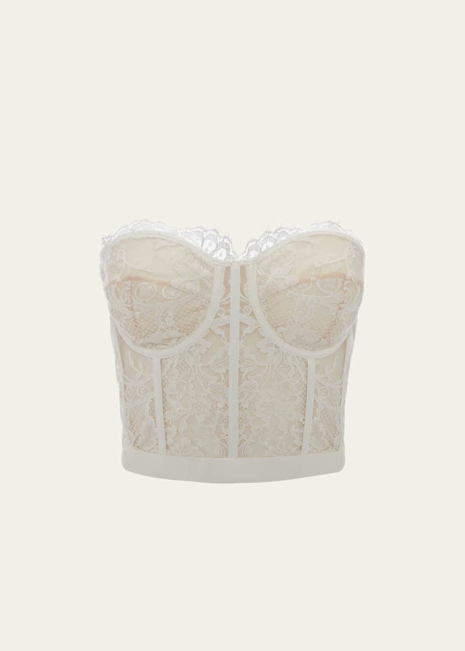 McQueen Strapless Lace Bustier Top - Bergdorf Goodman