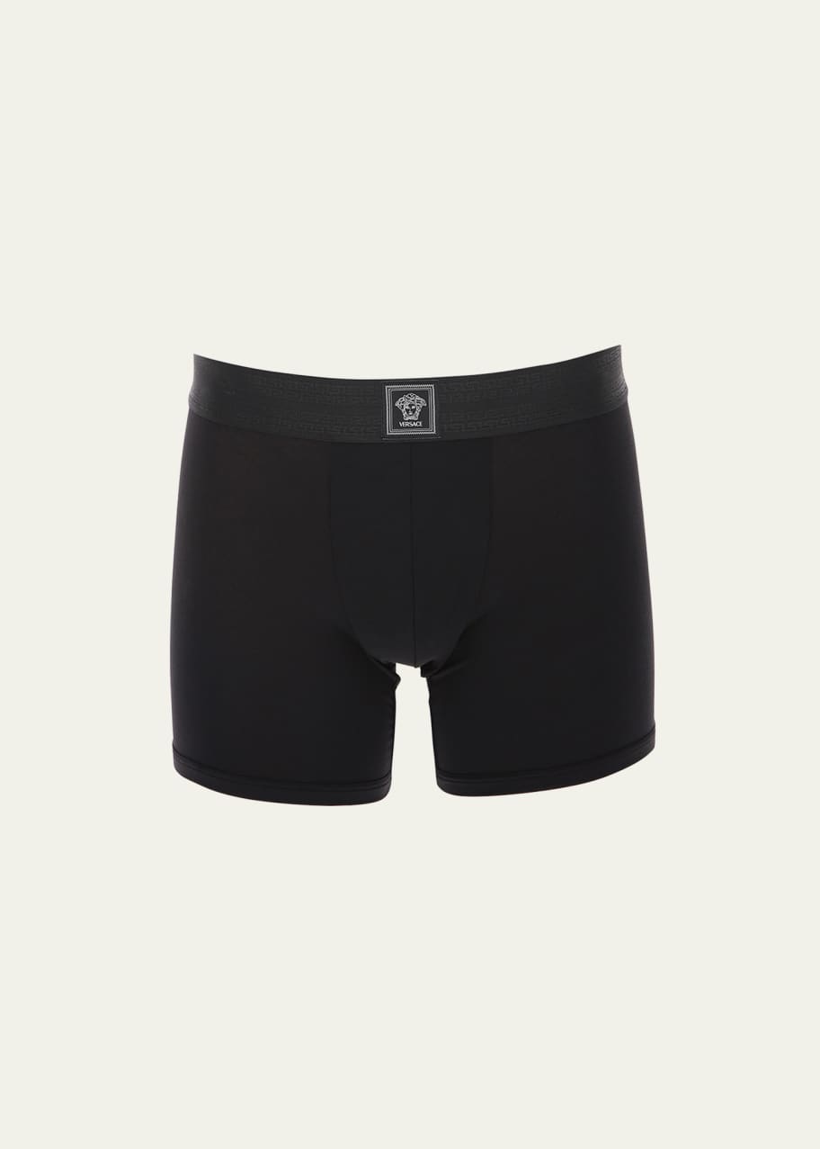 Versace Men's Square Medusa Solid Boxer Briefs - Bergdorf Goodman