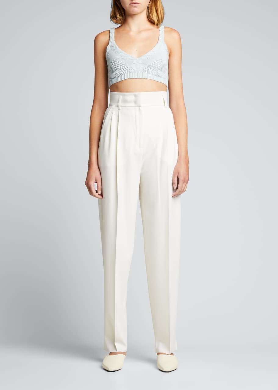 SIMKHAI Elsa Open Cable-Knit Bra Top - Bergdorf Goodman