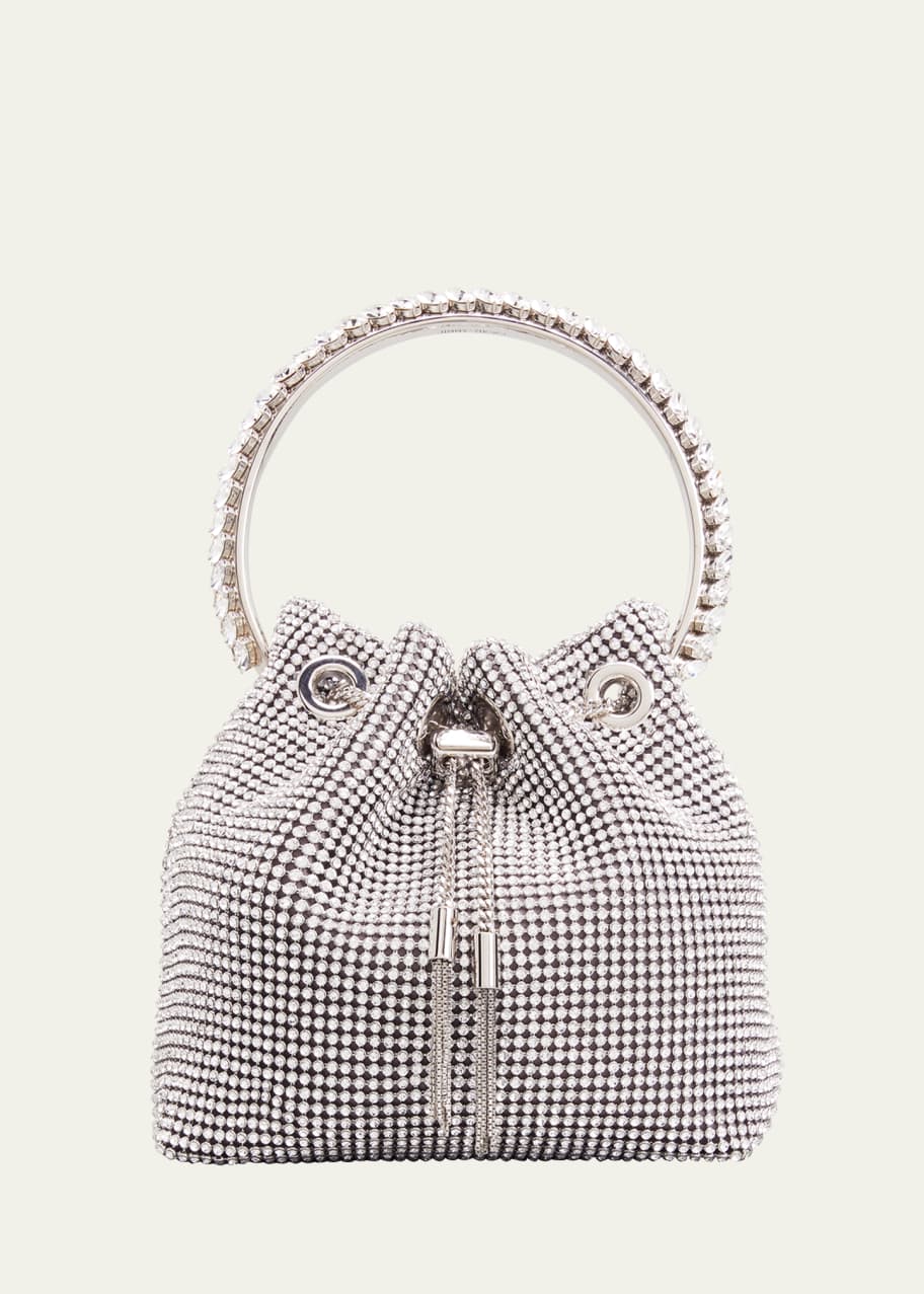 Jimmy Choo Bon Bon Satin Crystal Mesh with Crystal - Bergdorf Goodman