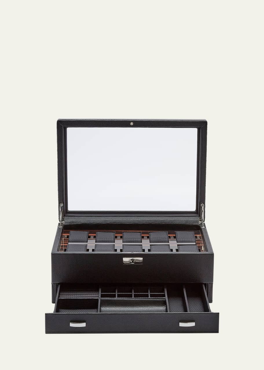 WOLF Roadster 10-Piece Watch Box with Drawer - Bergdorf Goodman