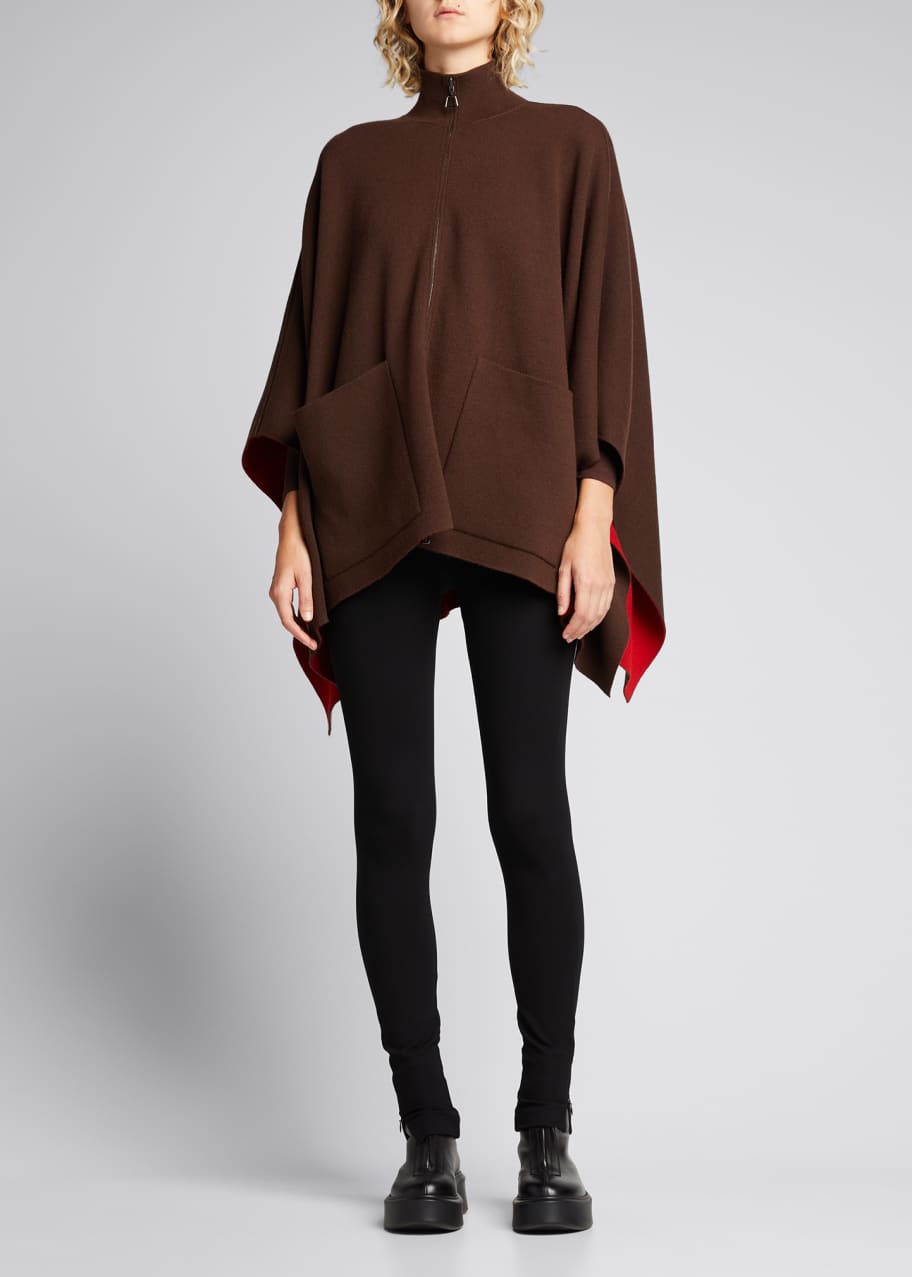 Akris Reversible Colorblock Cashmere Cape - Bergdorf Goodman