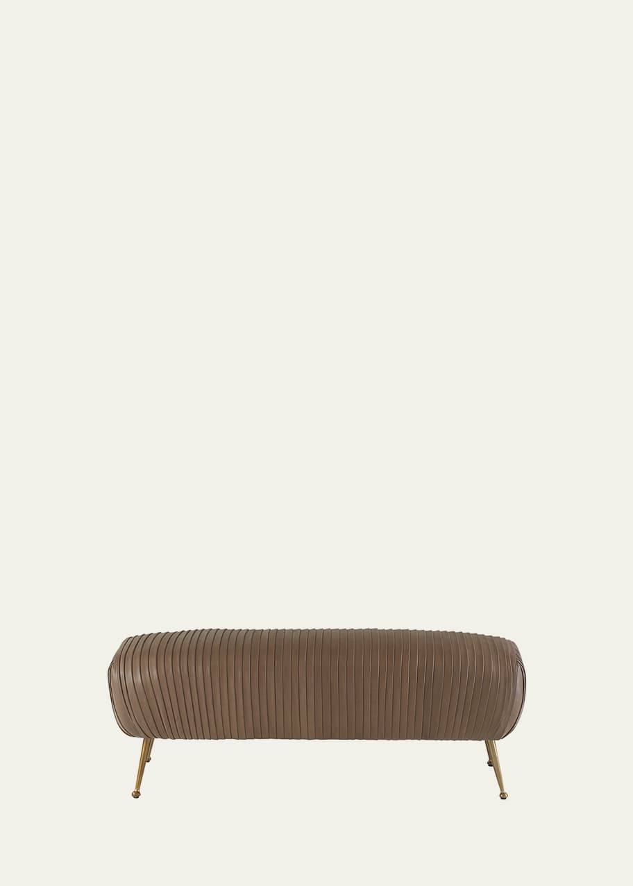 Interlude Home Thatcher Leather Bench - Bergdorf Goodman