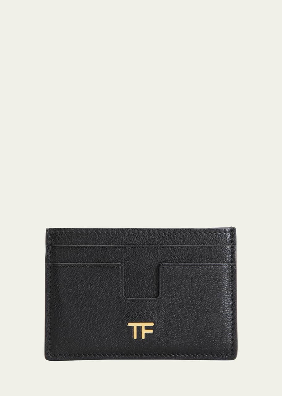 TOM FORD TF Card Holder in Grained Leather - Bergdorf Goodman