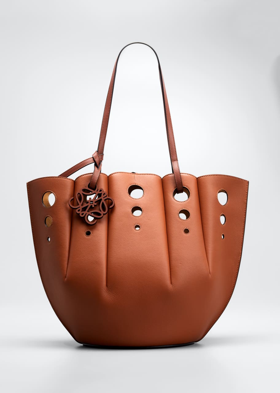 Loewe Shell Perforated Calfskin Tote Bag - Bergdorf Goodman